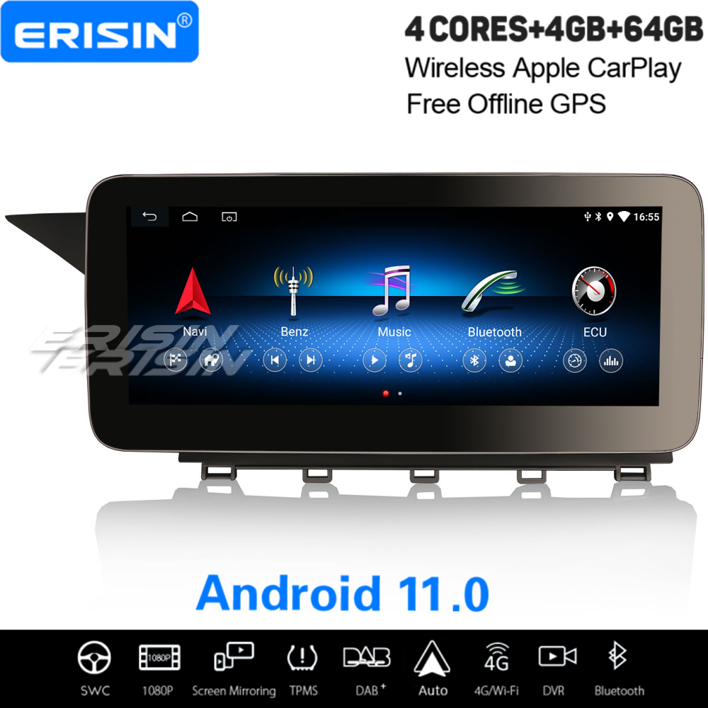 10,25" IPS 64GB Android 11.0 Autoradio Pour Mercedes-BENZ GLK-Classe ...
